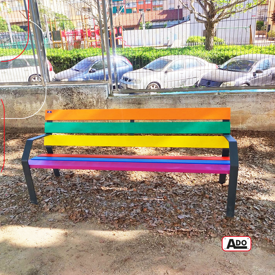Loa colorful urban benches - Ado Urban Furniture Blog