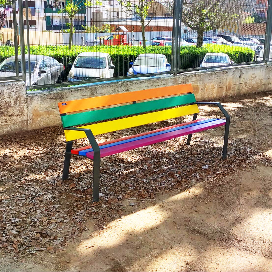 Loa colorful urban benches - Ado Urban Furniture Blog