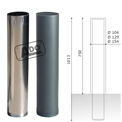 SECURITY BOLLARDS - CIRCULAR SECURITY BOLLARD INOX FIXED
